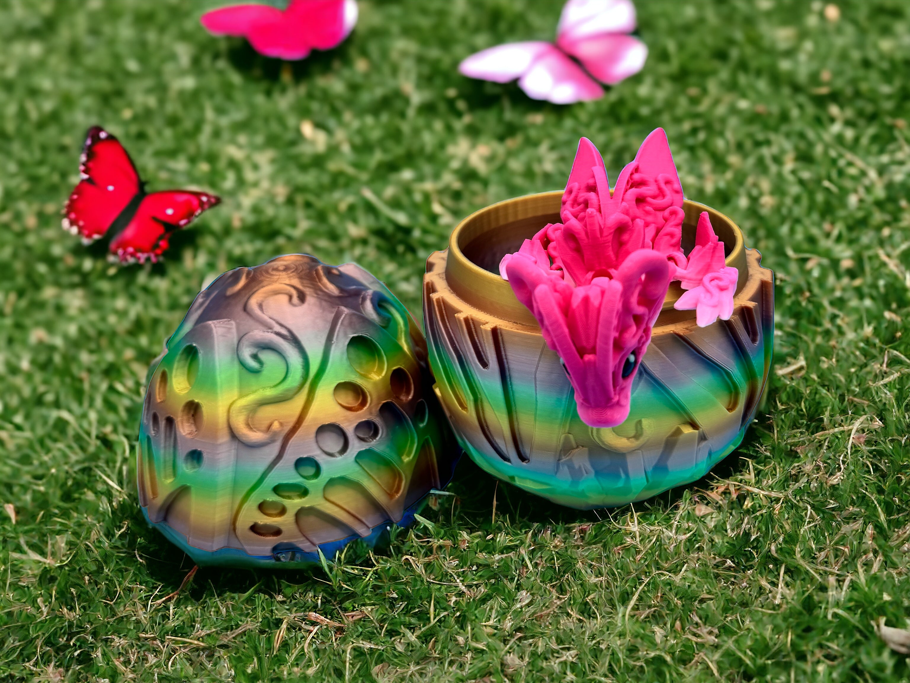 Butterfly Dragon Egg w/ Dragon – R&D 3D Printing
